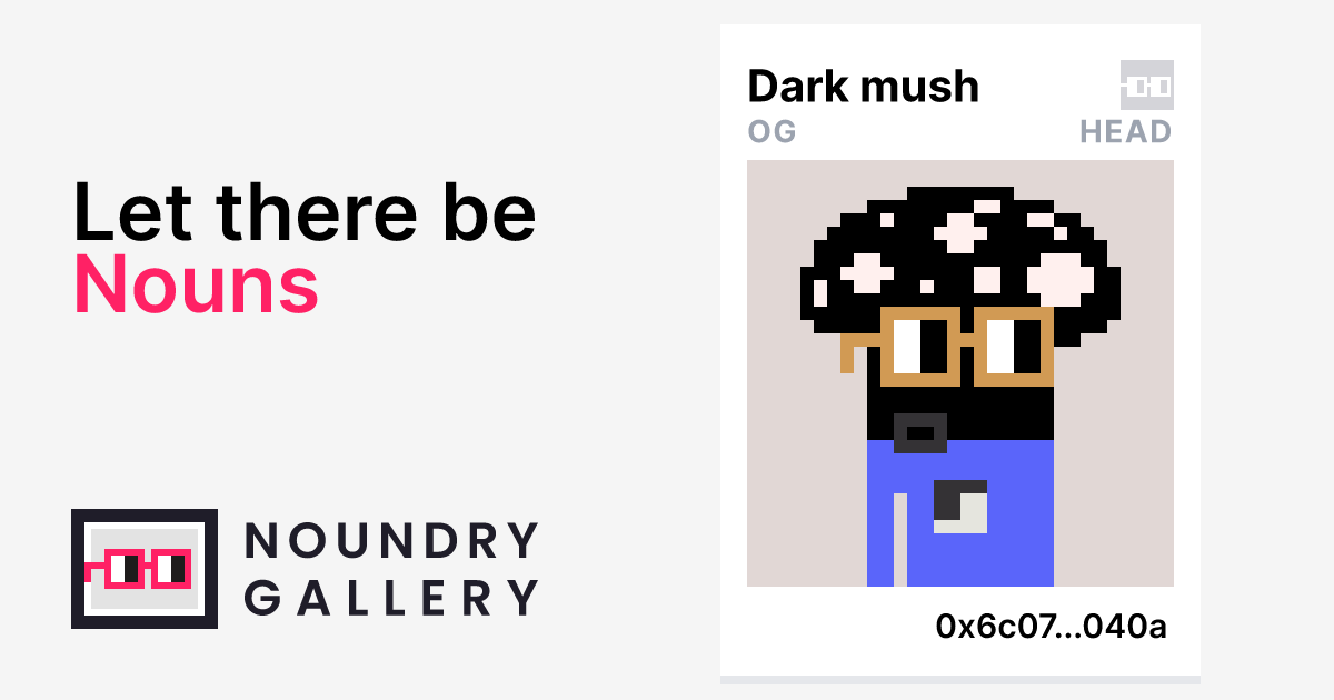 Dark mush head